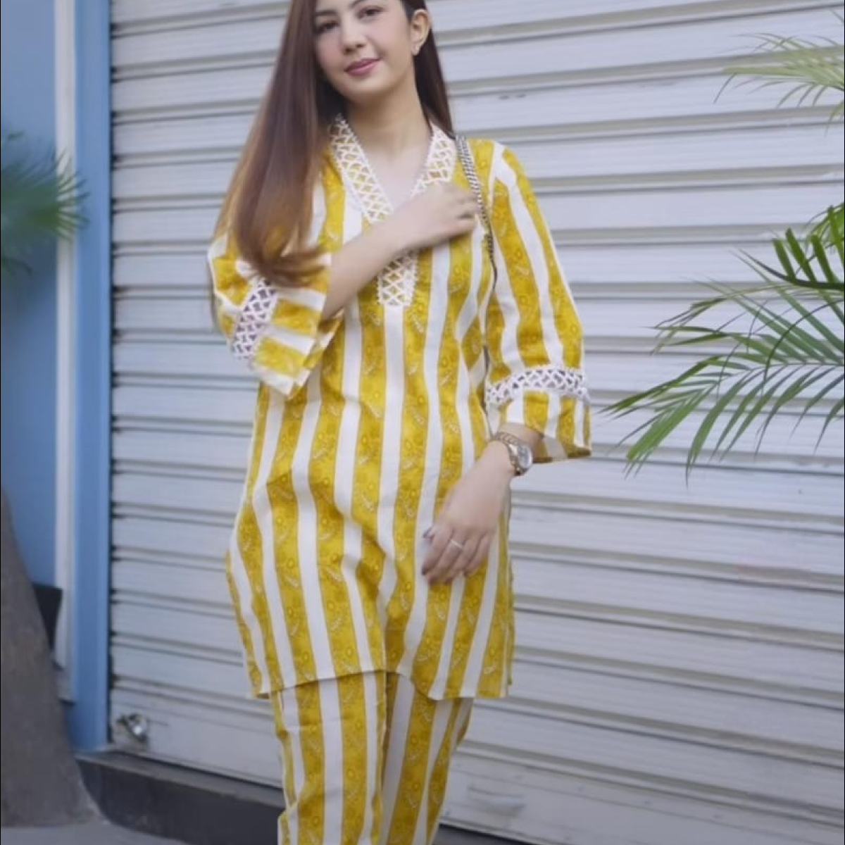 Cotton Set with Chikan Lace – Kumi Clothing